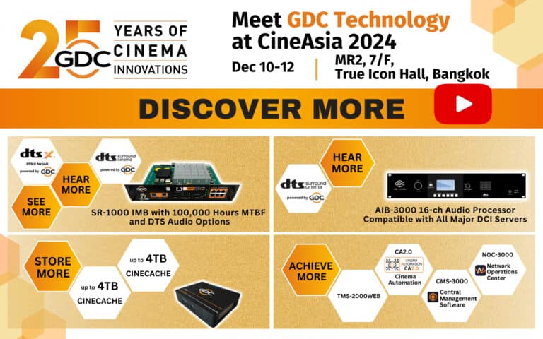 GDC Technology to Showcase Cutting-Edge Cinema Solutions at CineAsia 2024 | GDC Technology