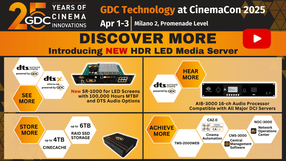 GDC Technology to Showcase Cutting-Edge Cinema Solutions at CinemaCon 2025 | GDC Technology